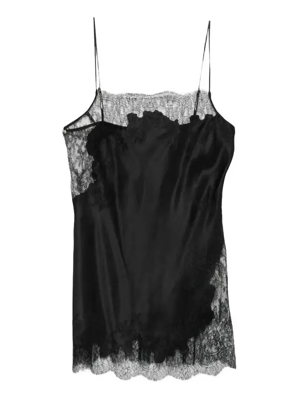 Carine Gilson Lace-trim Nightdress - Black