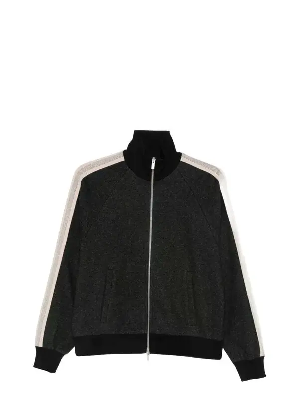 Peserico Side-stripe Zip-fastening Sweatshirt - Grey