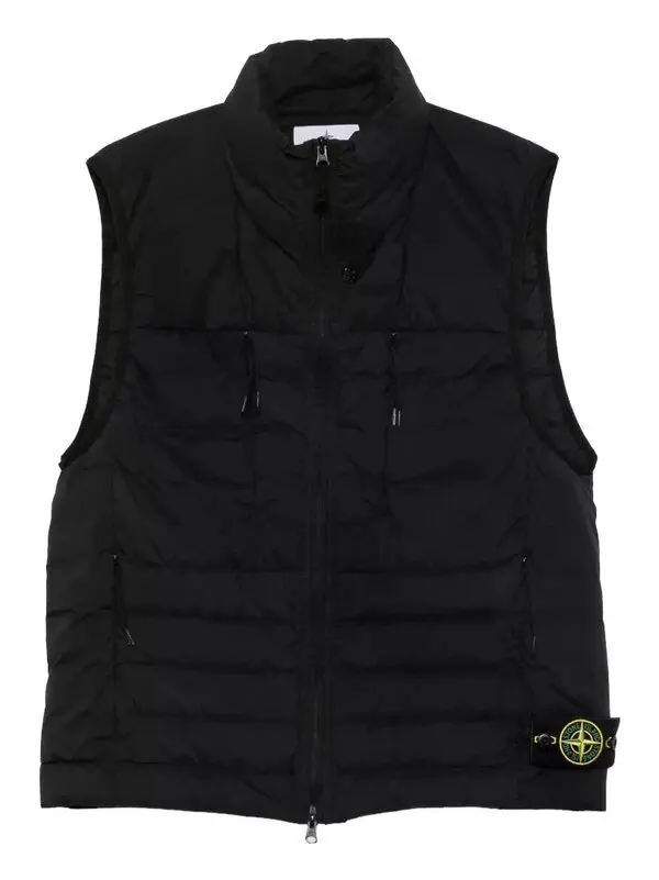 Stone Island Logo-patch Gilet - Black