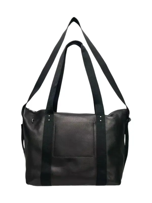 Rick Owens Large Grainy Leather Trolley Tote Bag - Black