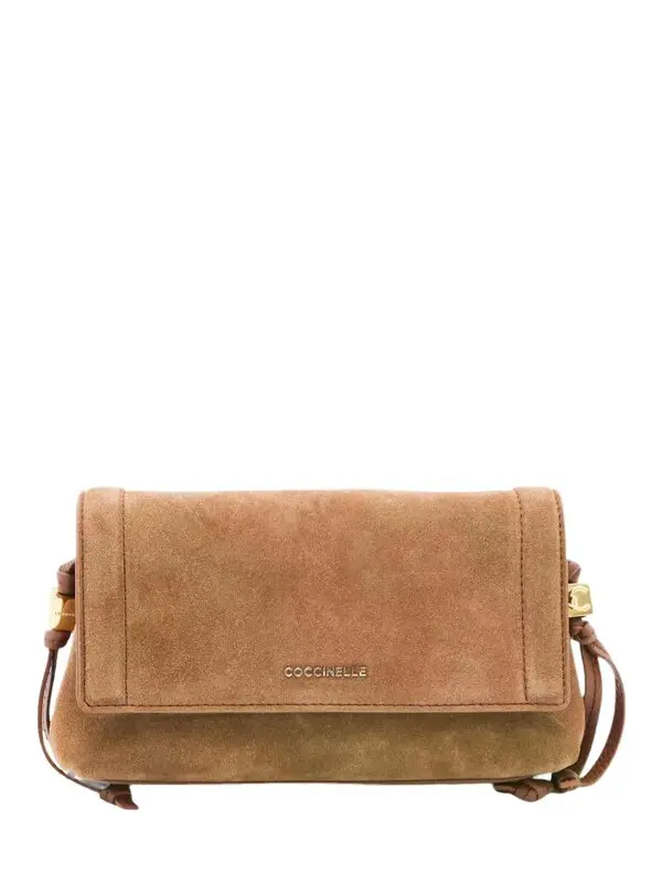 COCCINELLE Mini Thess Suede Leather Shoulder Bag - Brown
