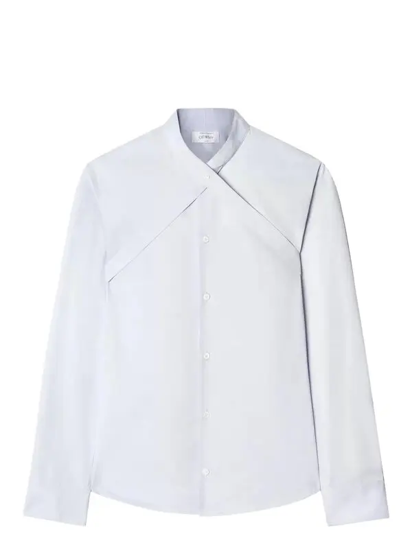Off-White Crossover-strap Cotton Shirt - Blue
