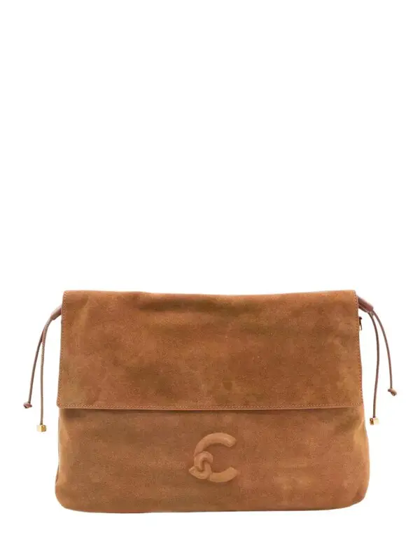 COCCINELLE Medium Lidia Suede Logo-embossed Shoulder - Brown