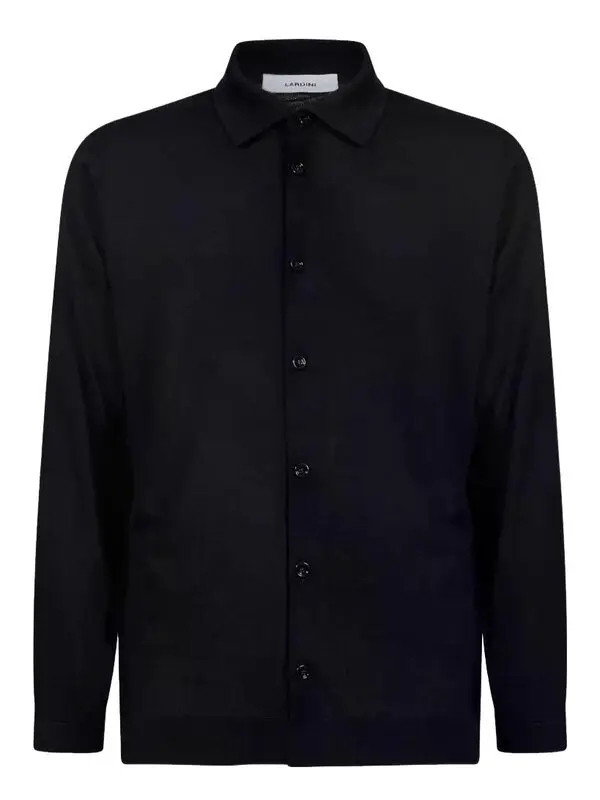 LARDINI Long-sleeve Buttoned Shirt - Blue