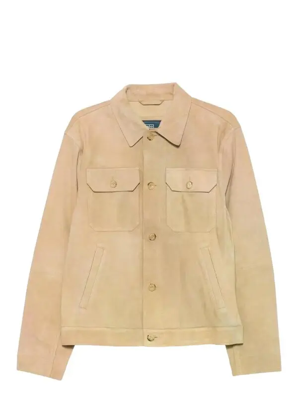 Polo Ralph Lauren Suede Button-up Jacket - Neutrals