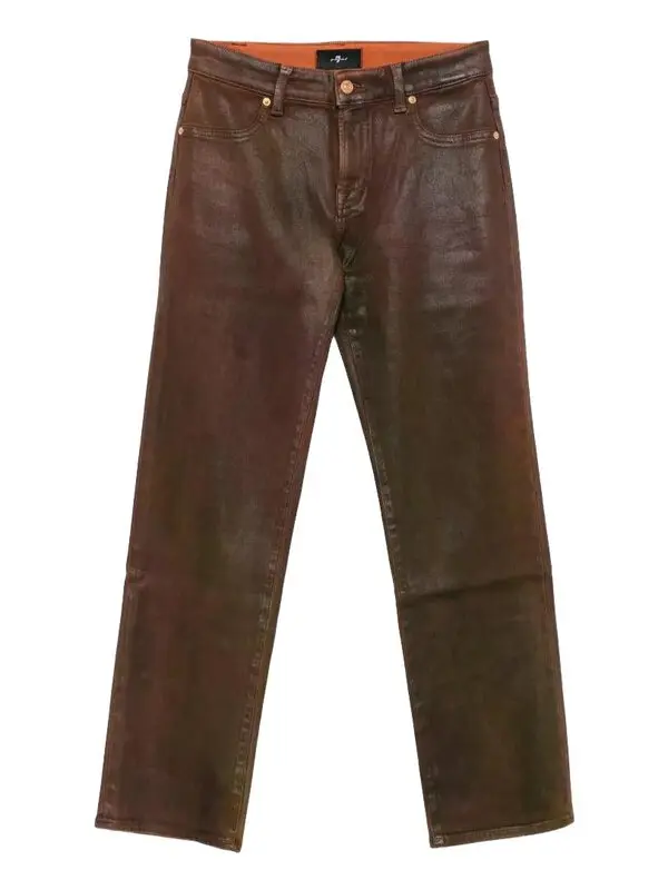 7 For All Mankind Calie Straight-leg Jeans - Brown