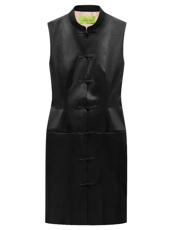 Shanghai Tang Qipao Mini Dress - Black