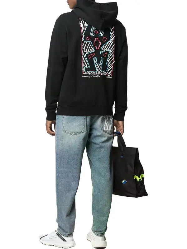 COUNTY OF MILAN Cross Cotton Hoodie - Black
