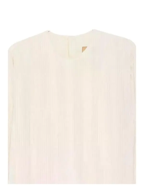 UMA WANG Plissé Long-sleeve Blouse - Neutrals
