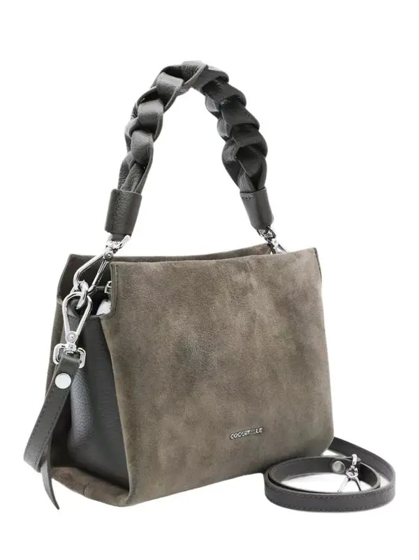 COCCINELLE Small Boheme Braided-handle Suede Tote Bag - Brown