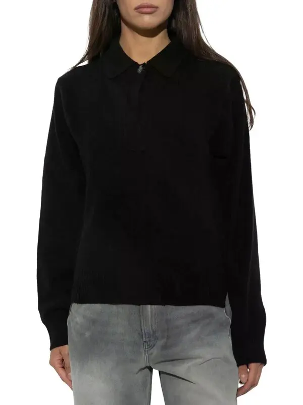 HAIKURE Ash Polo Sweater - Black
