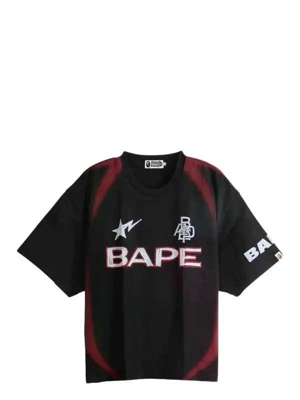 A BATHING APE Logo-print Cotton T-shirt - Black