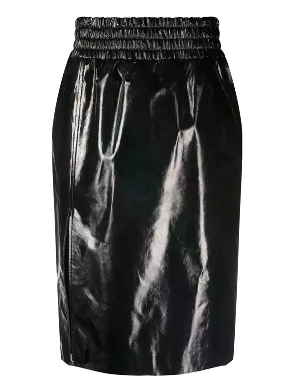 TOM FORD High-waisted Leather Skirt - Black