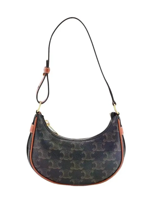 Celine Ava Bag Triomphe Coated Canvas Mini Shoulder Bag - Brown