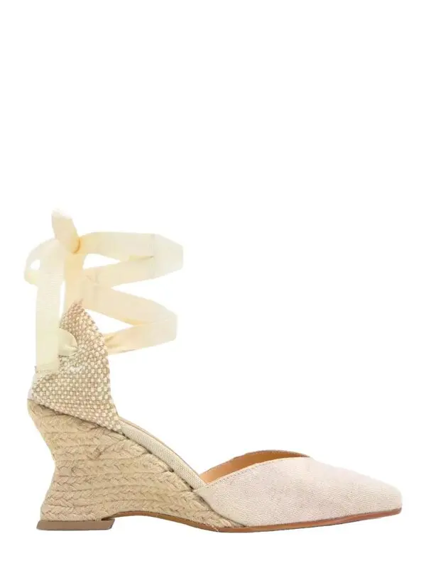 CastaÑer Jud Lace-up Wedge Espadrilles - Neutrals