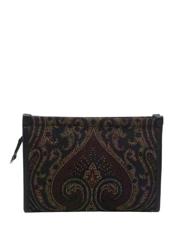 Etro Paisley-jacquard Clutch Bag - Brown