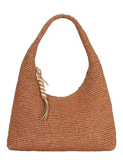 LOEFFLER RANDALL Willow Crochet Raffia Shoulder Bag - Brown