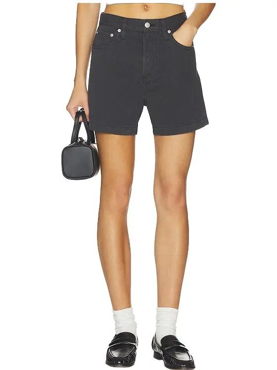 PISTOLA Kimora High Rise A-line Linen Shorts In . Also - Black