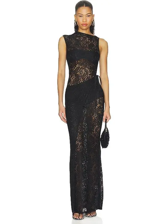 SNDYS. Kaven Maxi Dress In . Also - Black