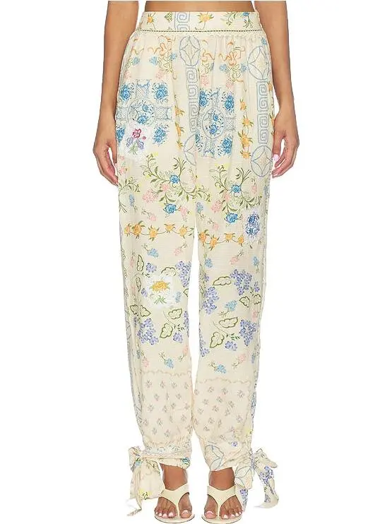 Agua Bendita Zaida Bleu Pants In . Also - Beige