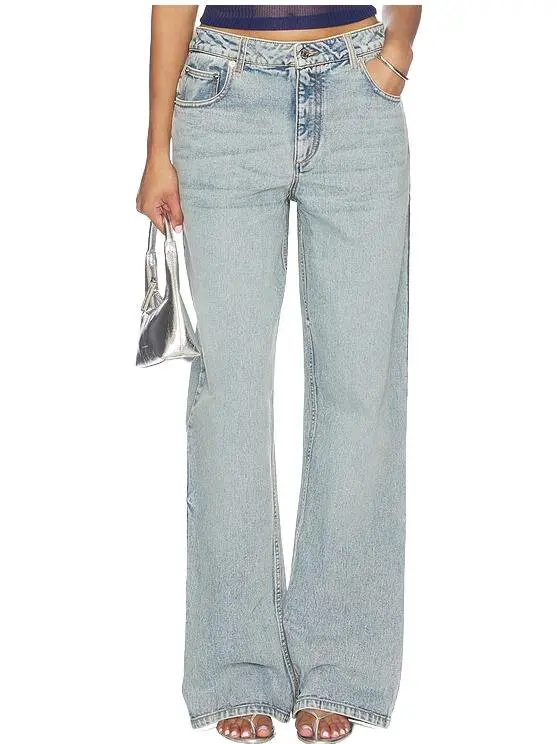 SEROYA Keria Denim Pant In . Also - Blue