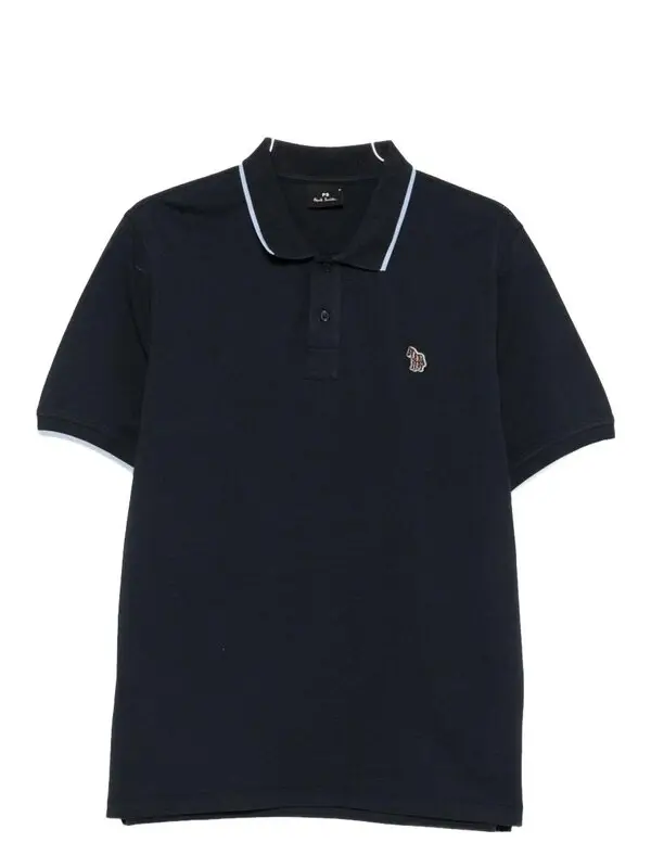 Paul Smith Zebra Logo Cotton Polo Shirt - Blue