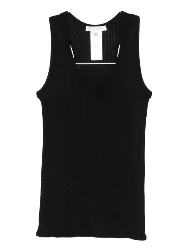 THE ROW Cendrea Cotton Tank Top - Black