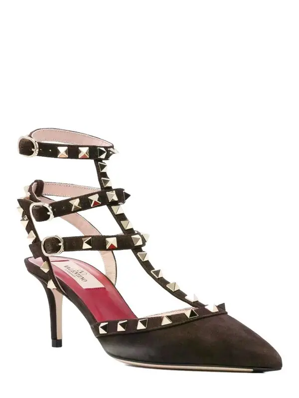 Valentino Garavani Rockstud Pointed Pumps - Brown