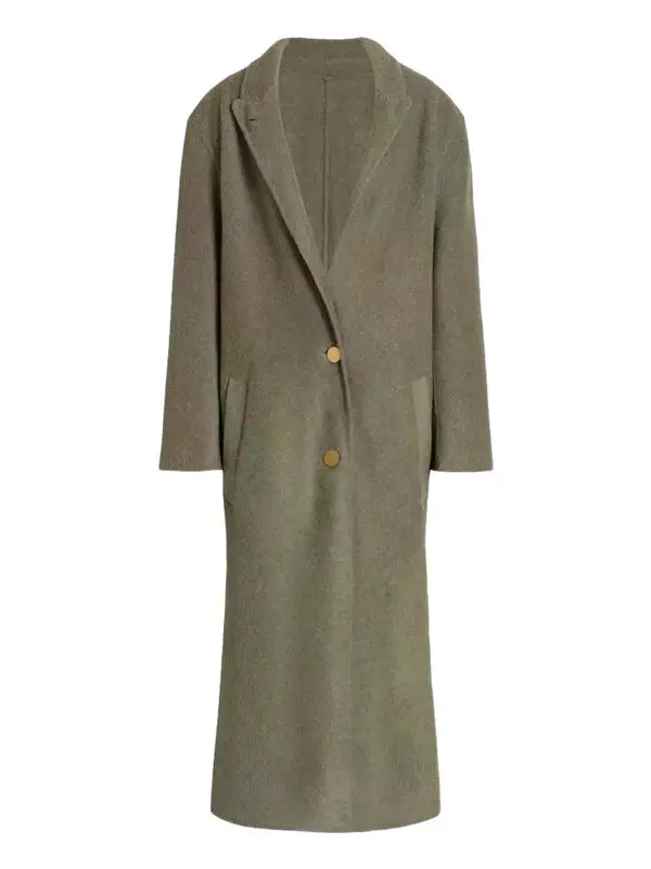 Alberta Ferretti Single-breasted Wool Coat - Green