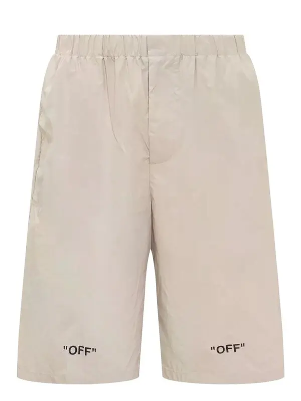 Off-White Logo-print Shorts - Neutrals