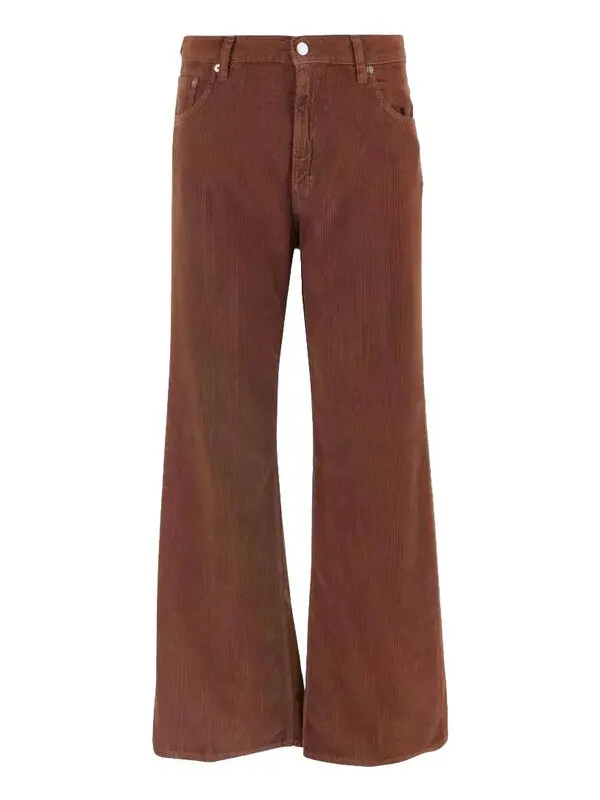 HAIKURE Corduroy Straight-leg Jeans - Brown