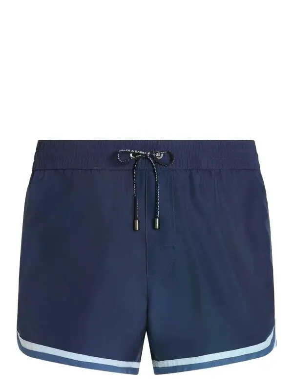 Dolce & Gabbana Canvas Swim Boxer Shorts - Blue