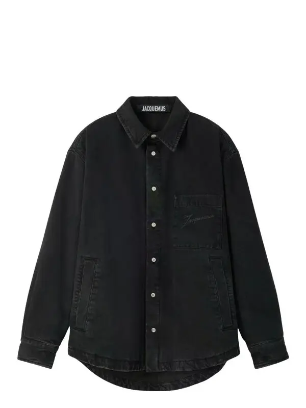 Jacquemus Denim Button-up Shirt - Black