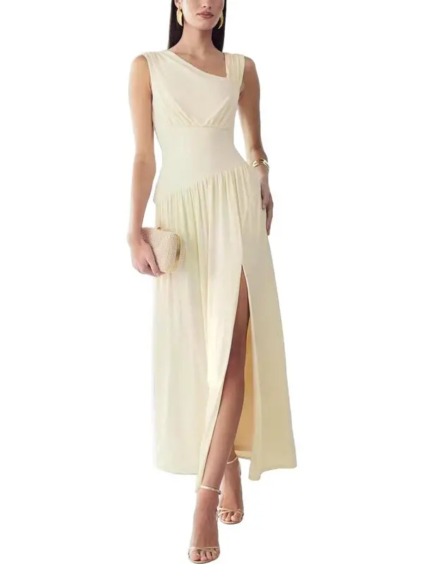 BWLDR Pleated Maxi Dress - Neutrals