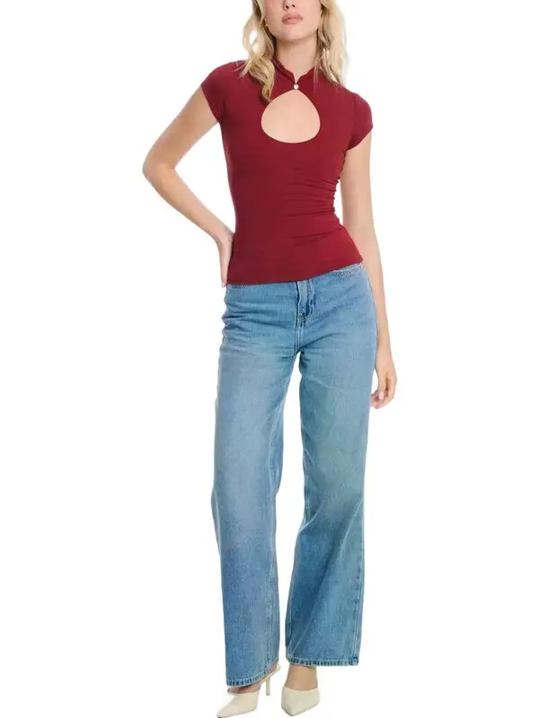 AXEL 113 Khy Cutout Top - Red