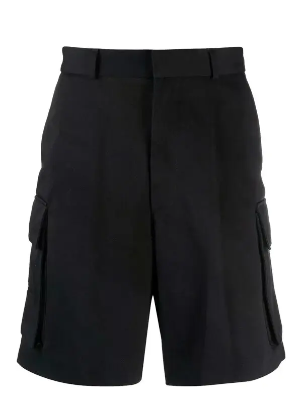 Off-White Organic Cotton Cargo Shorts - Black