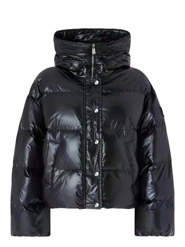Pinko Impasto Quilted Puffer Jacket With Drawstring Hood - Black