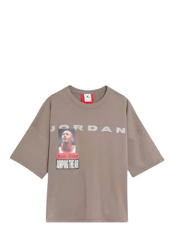 JORDAN Above Graphic-print Oversized T-shirt - Grey
