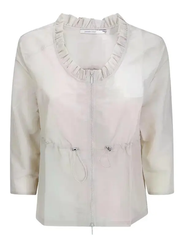 Paloma Wool Raso Ruffled Drawstring Jacket - Neutrals