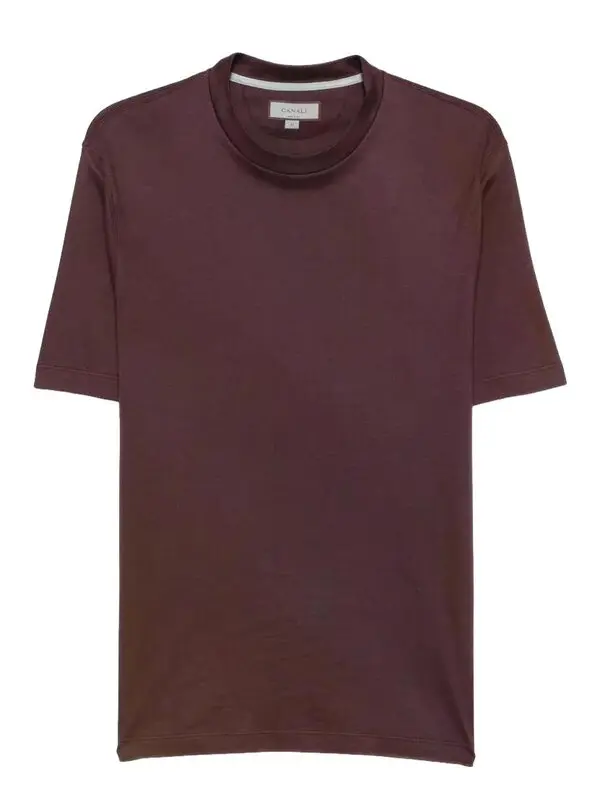 Canali Round-neck Short-sleeve T-shirt - Red