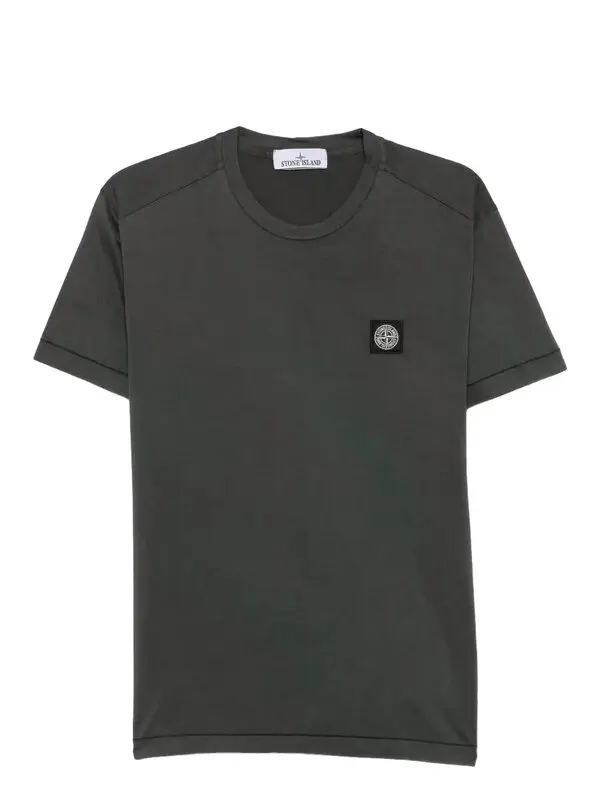 Stone Island Compass-patch Short-sleeve T-shirt - Grey