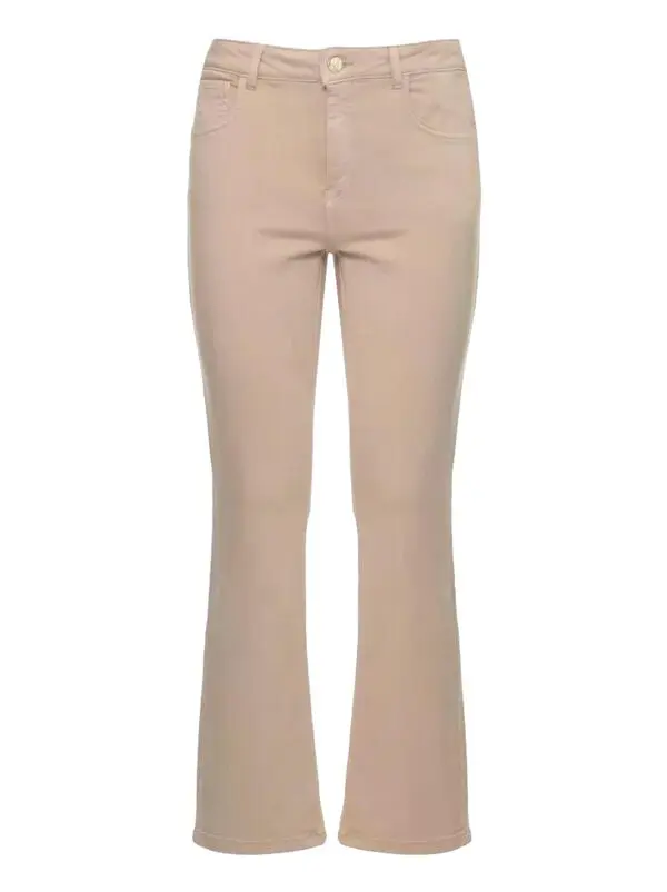 EMME Logo-patch Five-pocket Trousers - Neutrals