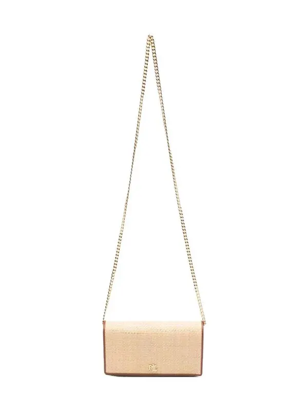 Ralph Lauren Woven-design Chain-strap Clutch Bag - Neutrals