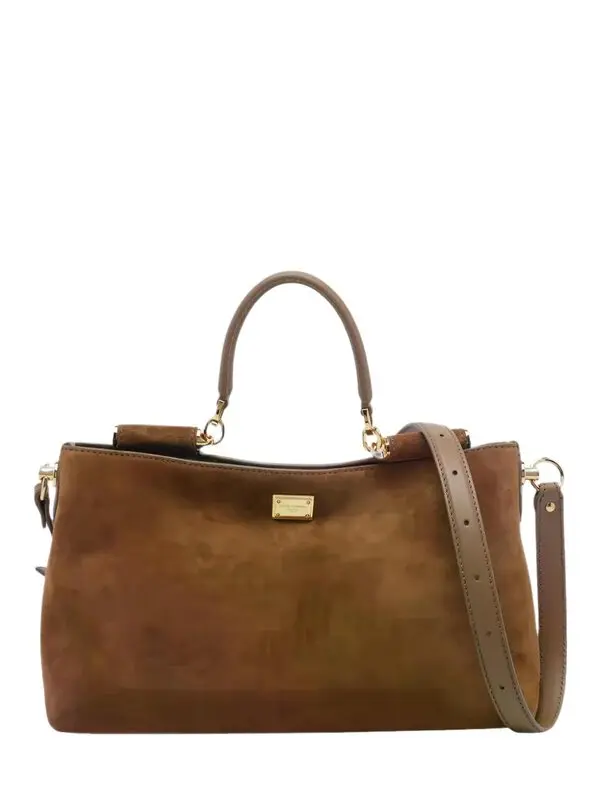 Dolce & Gabbana Vittoria Suede Tote Bag - Brown