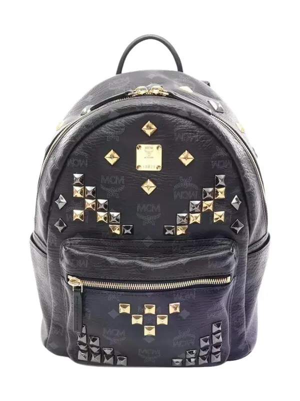 Mcm 2010s Stark Visetos Backpack - Black