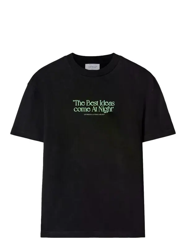 Off-White Slogan-print Short-sleeve T-shirt - Black