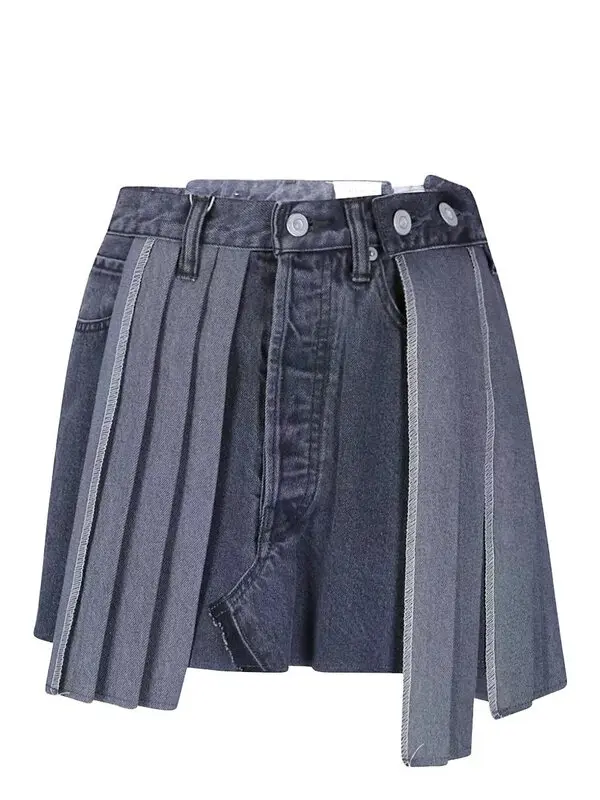 KURO Remake Denim Mark Xiii Mini Skirt - Black