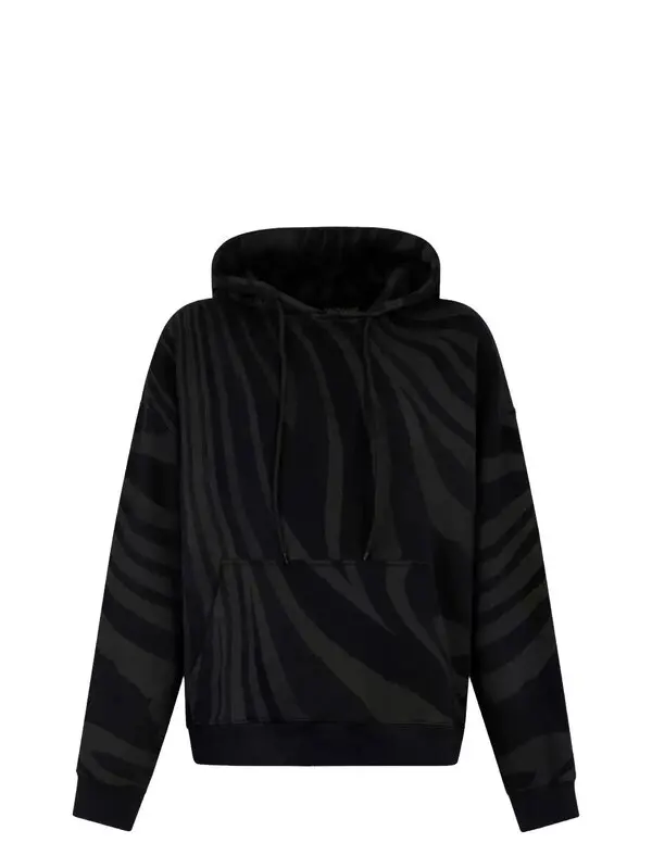 Roberto Cavalli Zebra-print Hoodie - Black