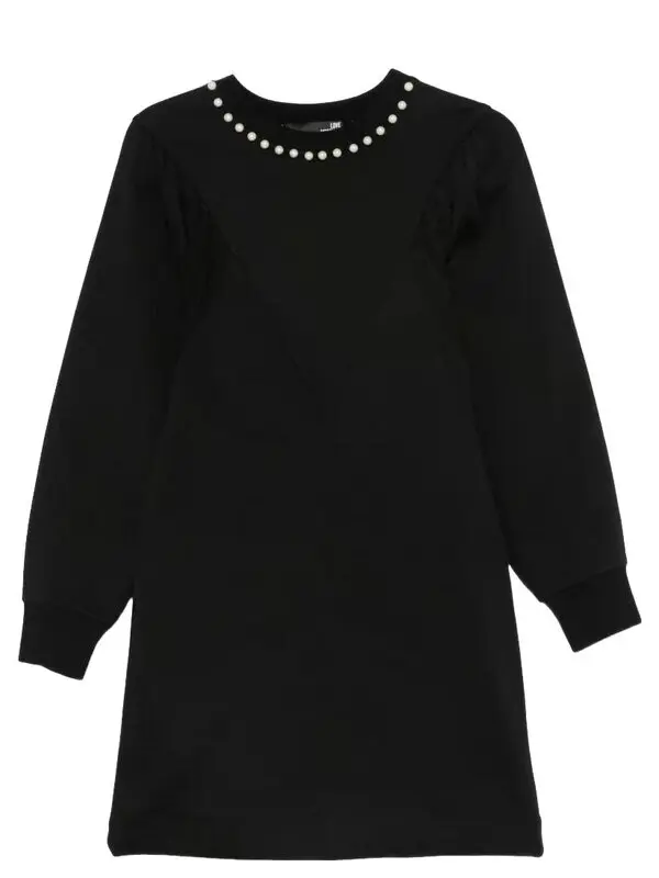 Moschino Faux Pearl-embellished Mini Dress - Black