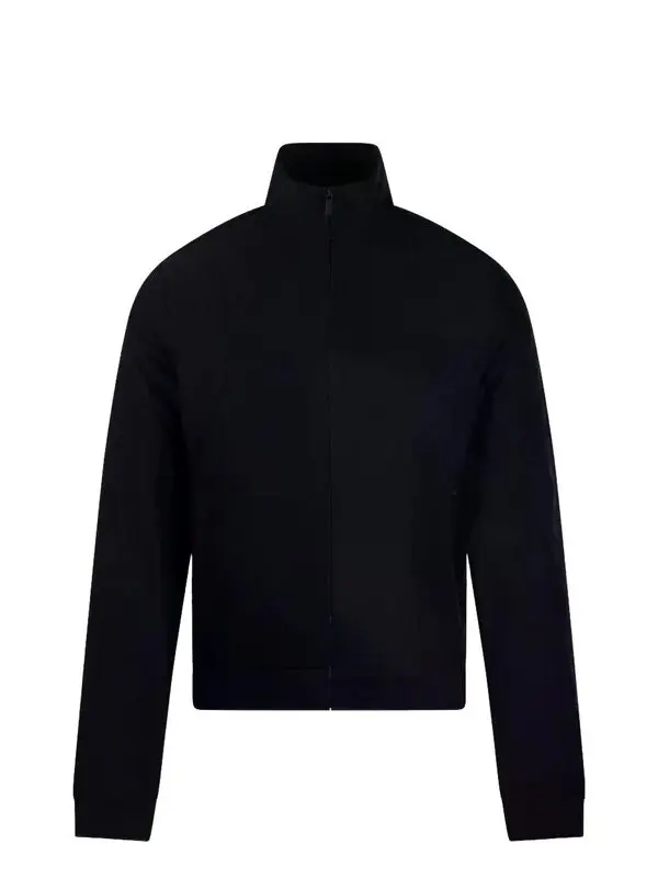 Gucci Gg Jacquard Zip-up High-neck Sweater - Black